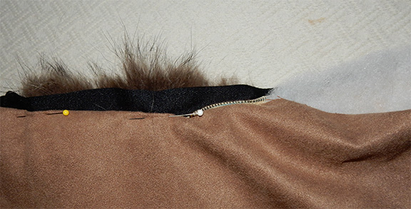 In the photo at the right synthetic suede is used as the backing with ...